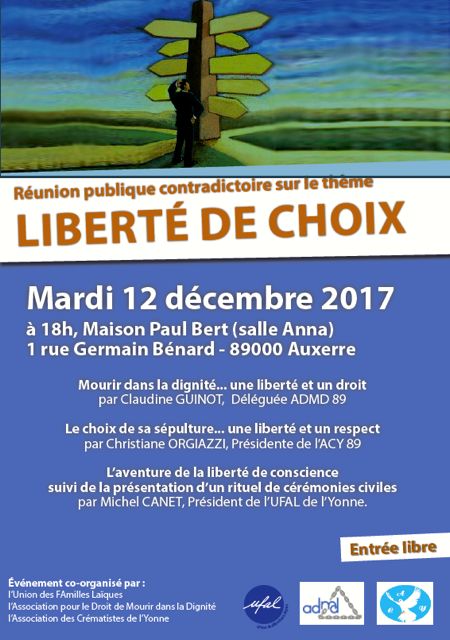 Réunion publique à Auxerre sur le thème de la Liberté de choix - AUXERRE TV