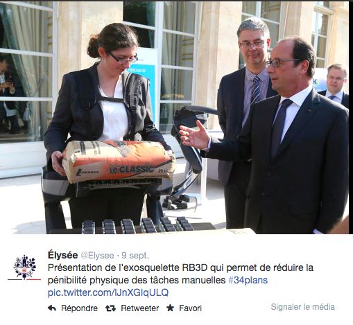 Rb3d à l'Élysée pour présenter son exosquelette Hercule - AUXERRE TV